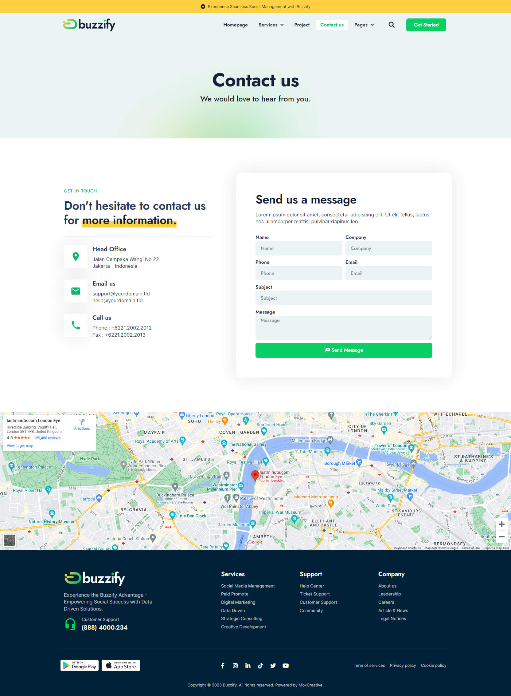 Buzzify - Social Media Marketing Agency Elementor Template Kit by moxcreative